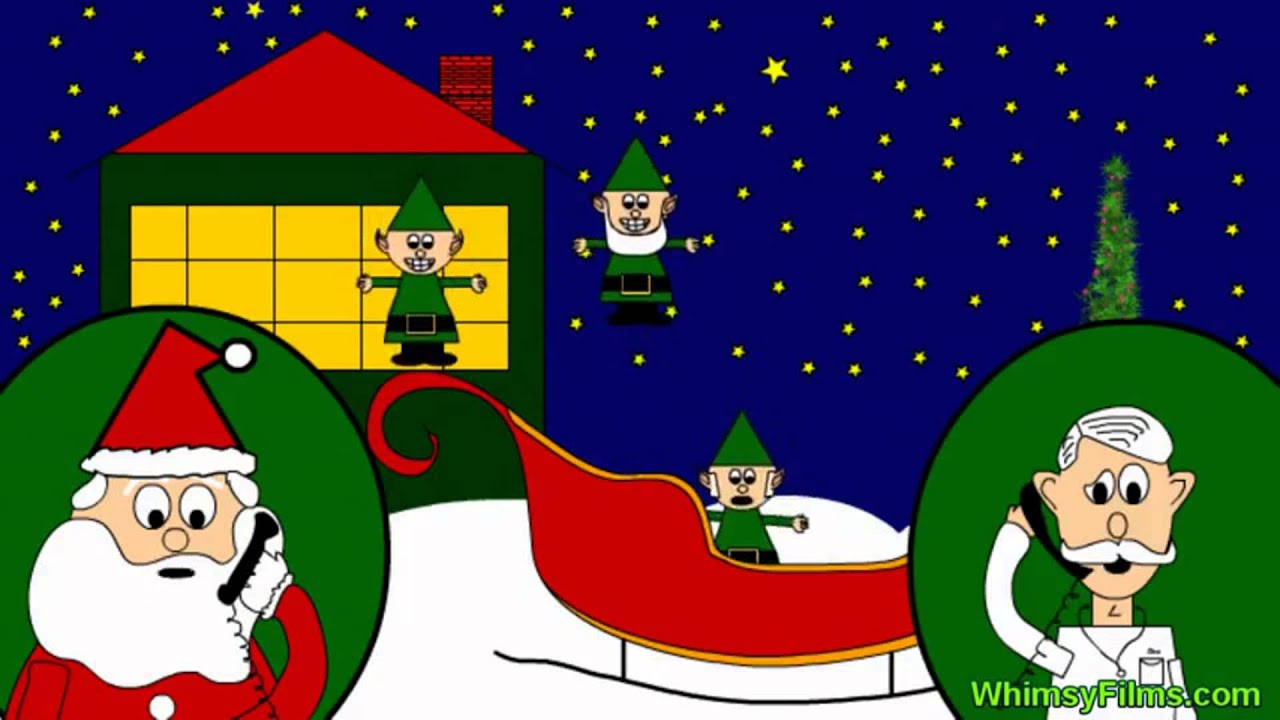 Five Little Elves Jumping on the Sled Christmas Song - YouTube