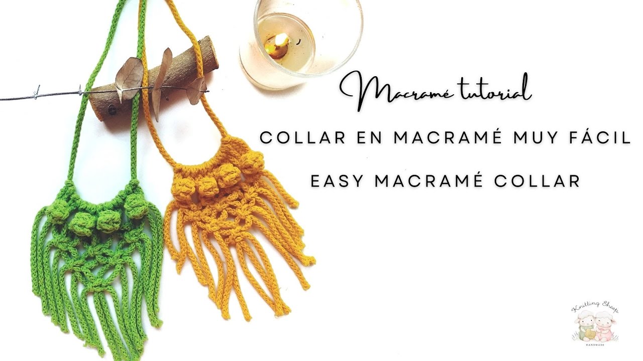 Collar en Macramé muy fácil / Easy macramé collar - YouTube