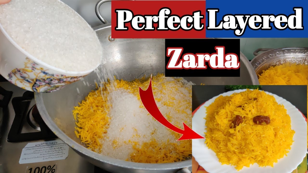 Sugar Layering better than Sugar Syrup| Layered Zarda Recipe - YouTube