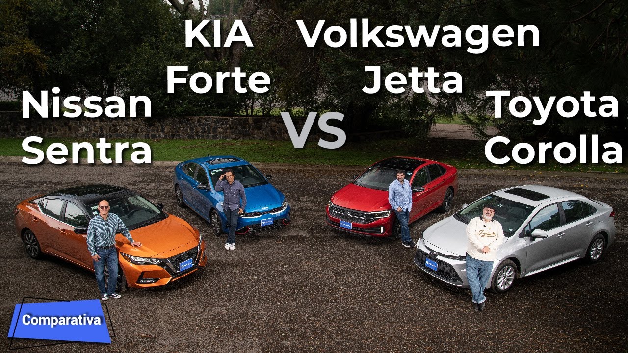 Nissan Sentra VS Volkswagen Jetta VS KIA Forte VS Toyota Corolla ¿Cuál ...