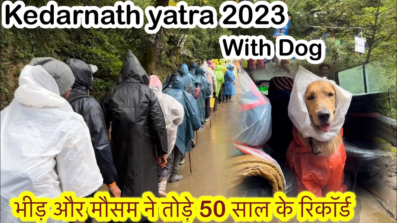 Kedarnath yatra 2023 With Dog || भीड़ और मौसम ने तोड़े 50 साल के ...