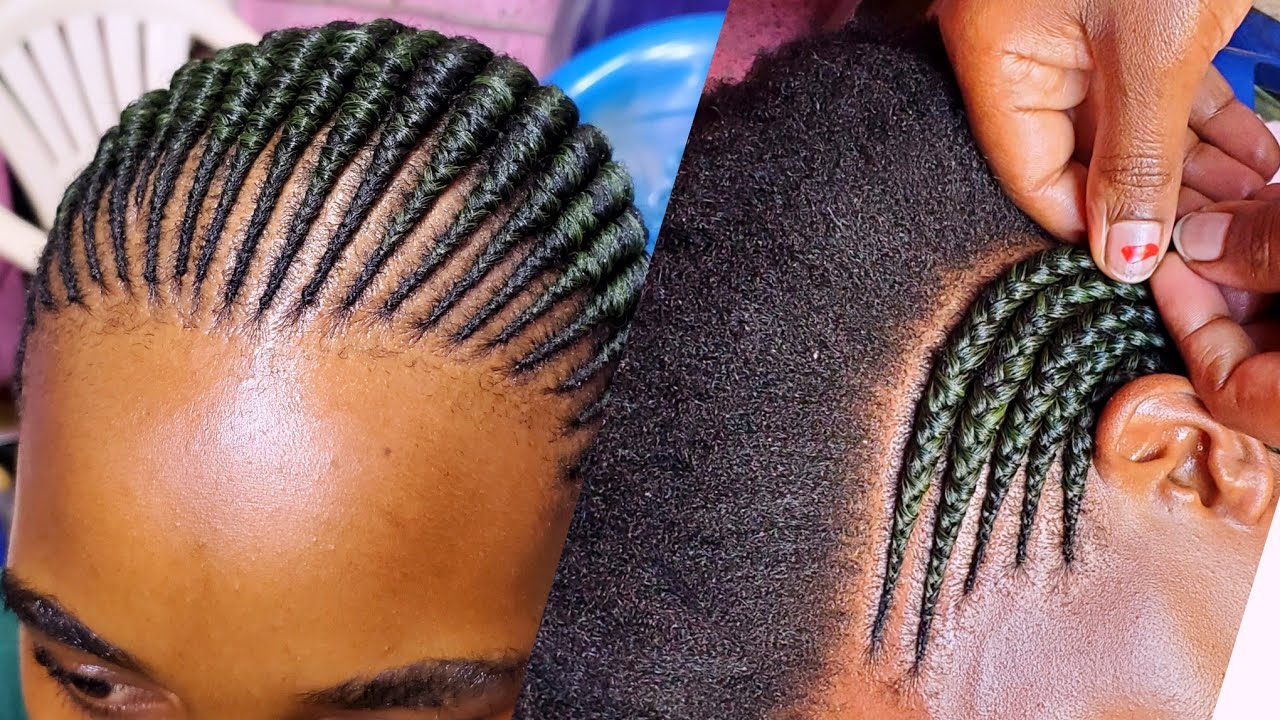 HOW TO FEED_IN PENCIL / CORNROWS / LINES HAIR STYLE FOR BEGINNERS - YouTube