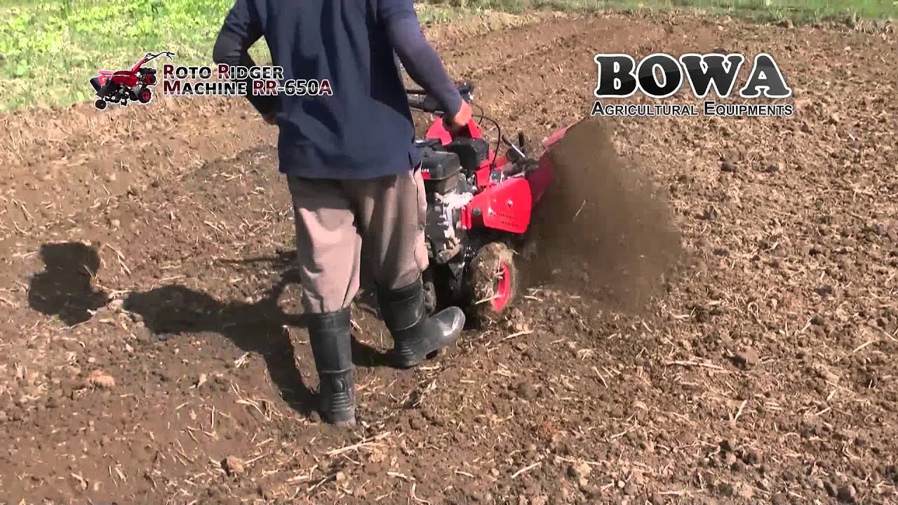 BOWA Rotovator-Ridger Machine - YouTube