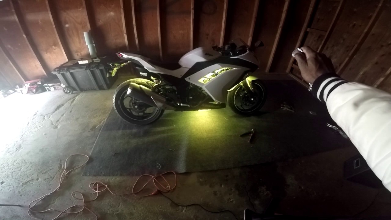 2014 Ninja 300 with LED lights - YouTube