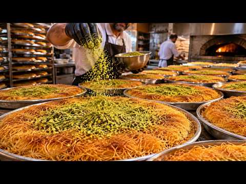 Hundreds of Kadayıf Made for the Whole City! 🍯 A Feast of Pistachio, Walnut & Cream