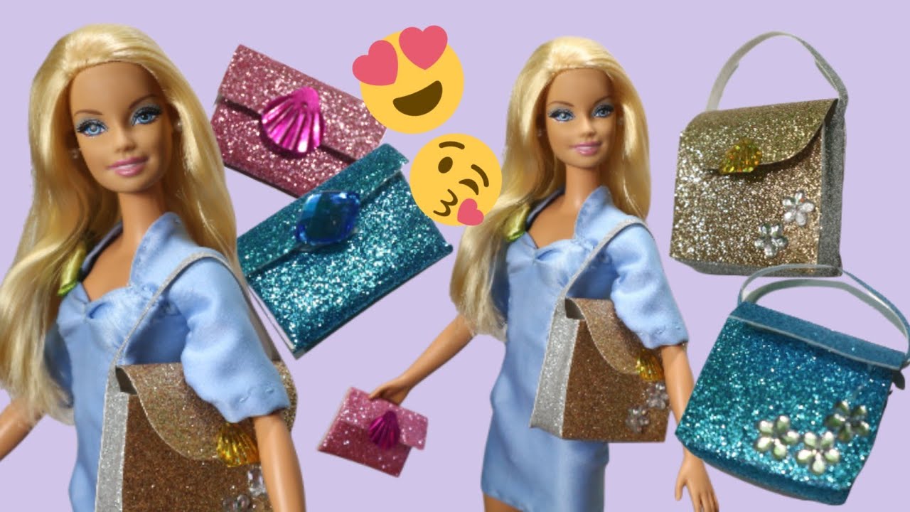 MEMBUAT TAS CANTIK UNTUK BONEKA BARBIE | Barbie Handbag DIY | Agni Vlog ...