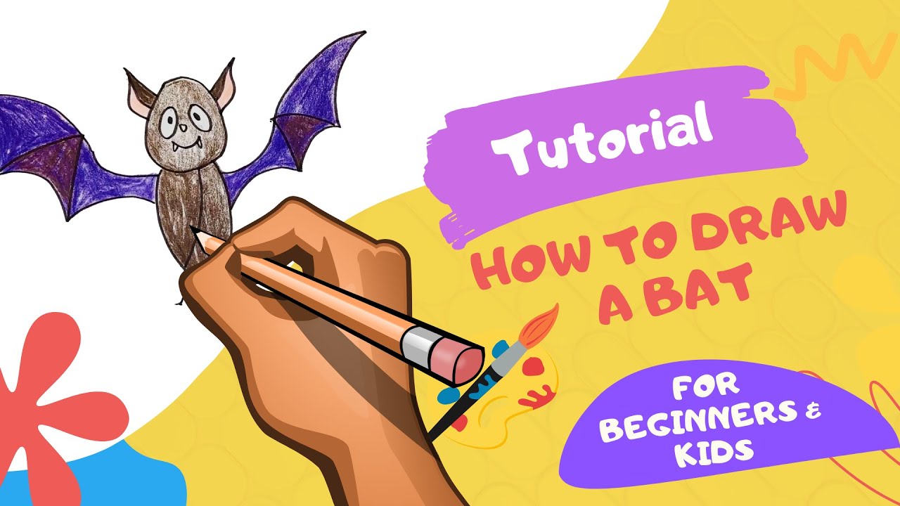 HOW TO DRAW A CUTE BAT EASY STEP BY STEP TUTORIAL | DRAWING TUTORIAL ...