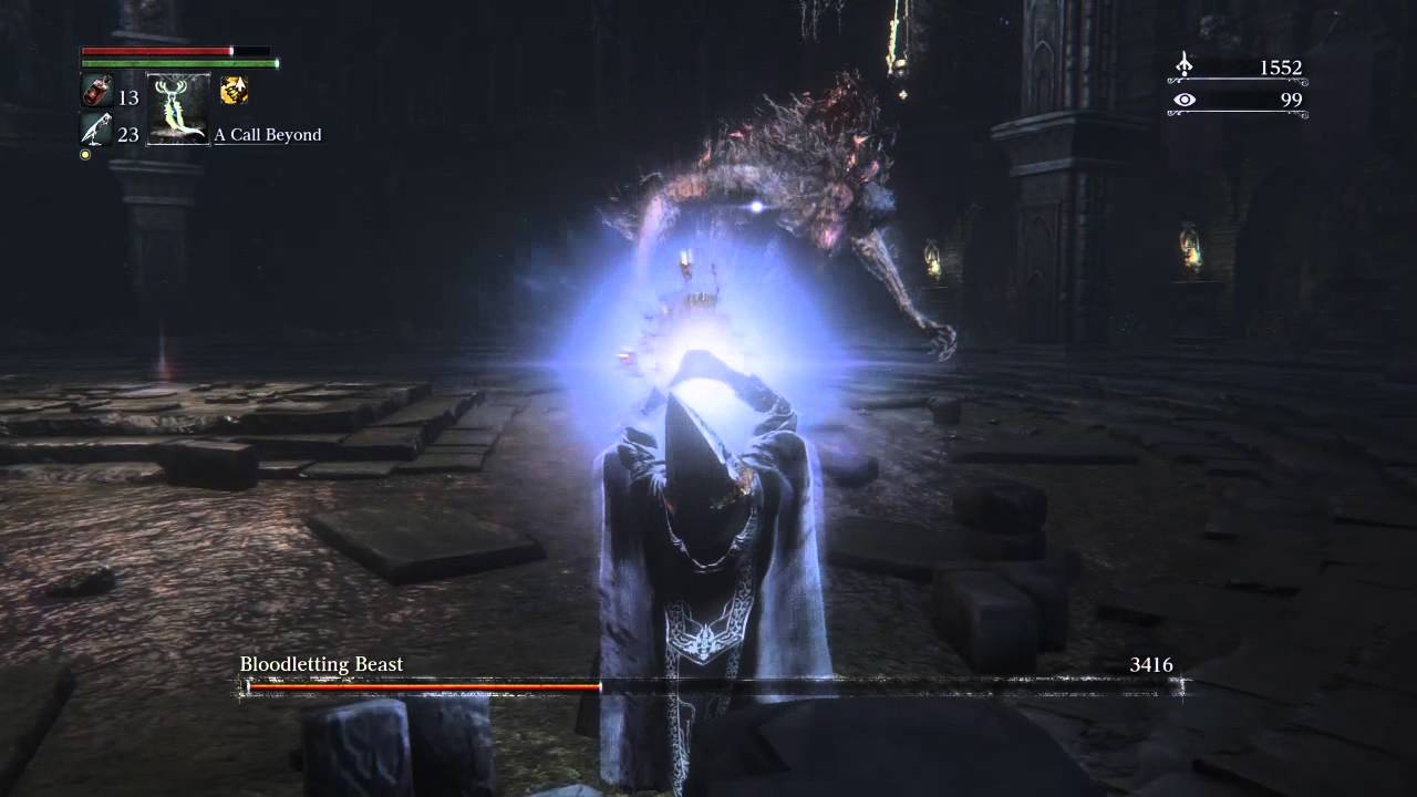 Bloodborne wreck blood letting beast with a Call Beyond - YouTube