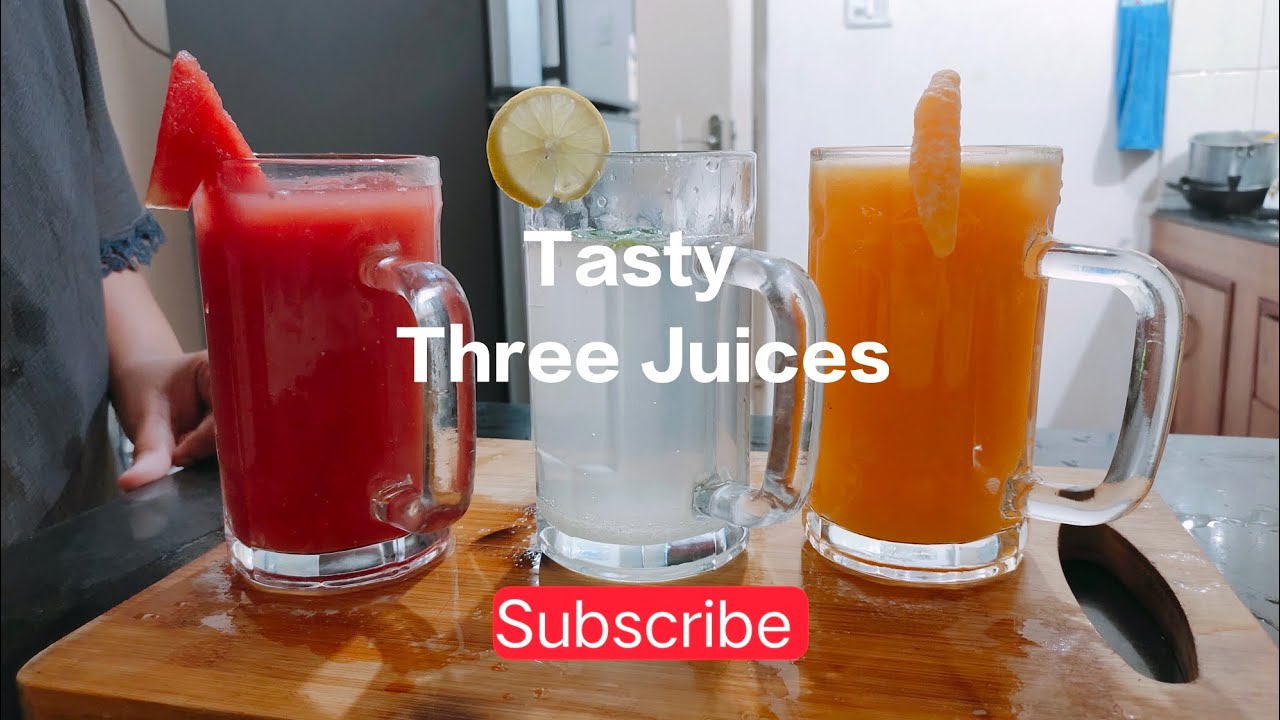 Tasty tangy three Juices | simple and quick | Healthy | ASMR - YouTube