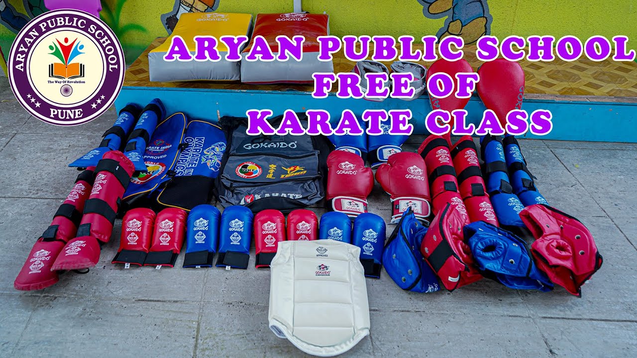 ARYAN PUBLIC SCHOOL NEW EQUIPMENT KARATE CLASS - YouTube