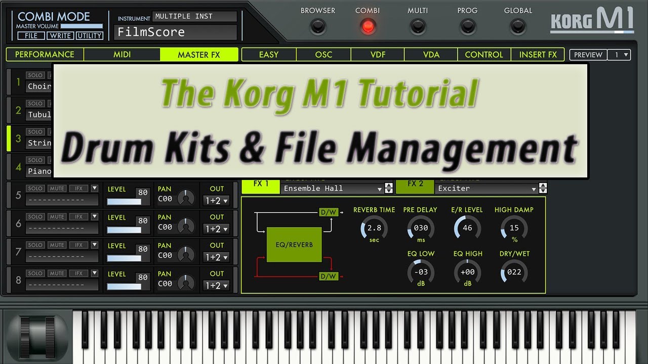 The Korg M1 Plugin Tutorial: Drum Kits & File Management - YouTube