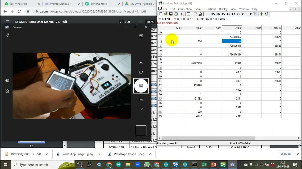 Tutorial cara Membaca Data Modbus PM Mikro DPM380 - YouTube