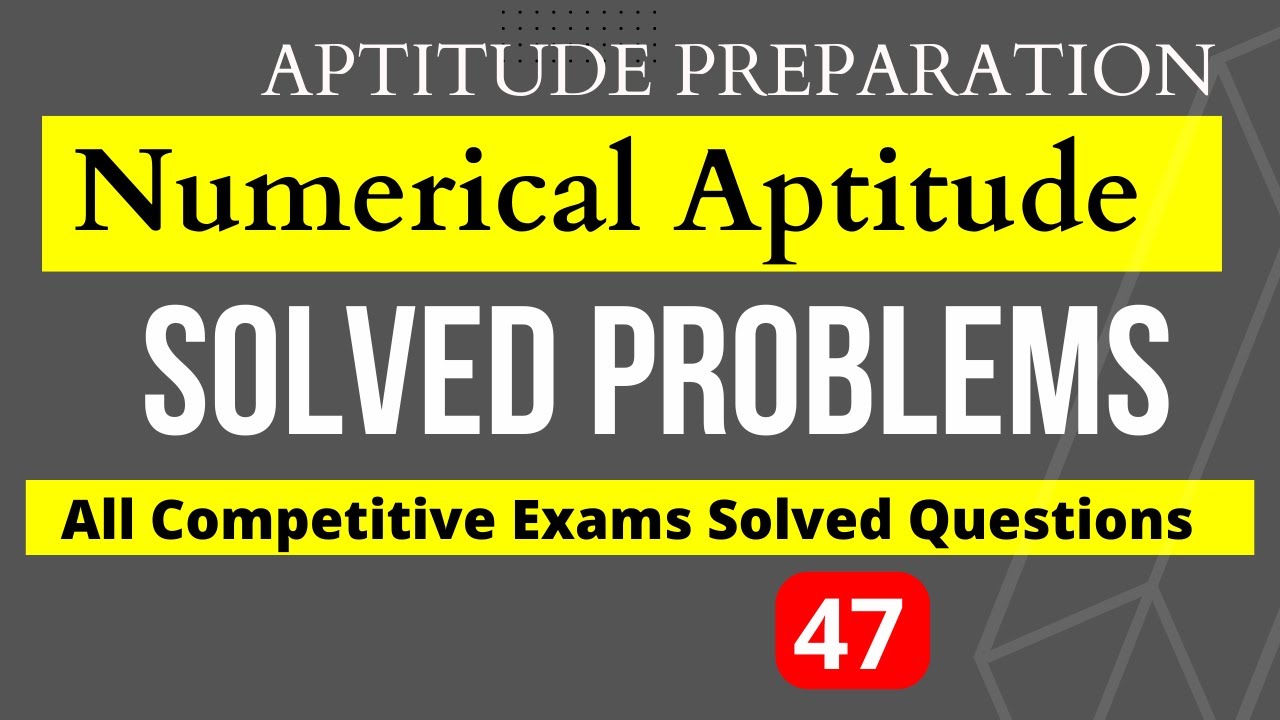 Quantitative Aptitude| Numerical Aptitude| Maths| Free Classes ...