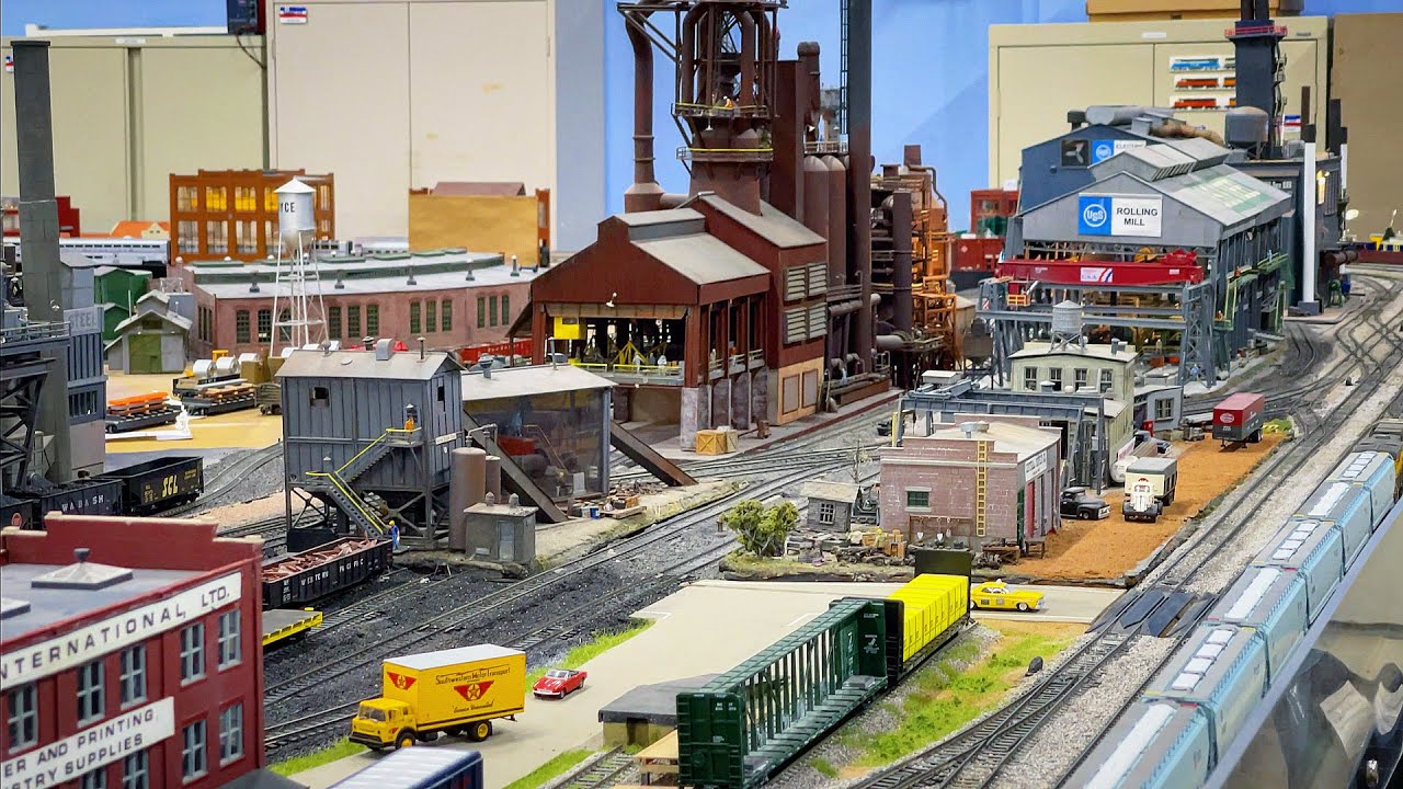 Awesome Large HO Scale / Gauge Model Railroad Layout - YouTube