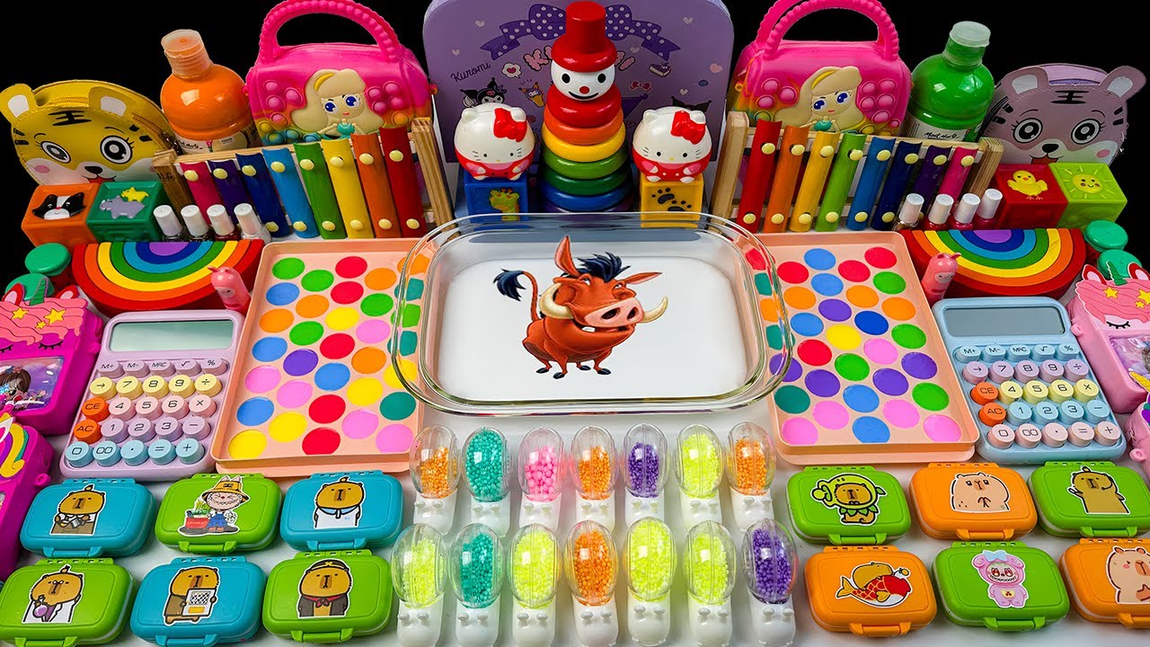 Mixing Slime | 🌈🎶 🎀 Capybara’s Soft Sparkle Slime Walk in the Park ...