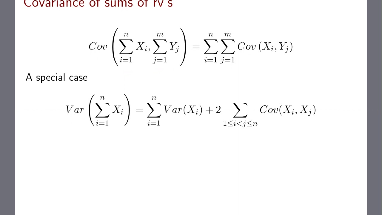 [Chapter 7] #3 Properties of covariance - YouTube
