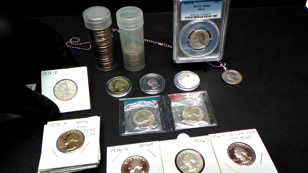 The Quarters from my 1976 Bicentennial collection. - YouTube