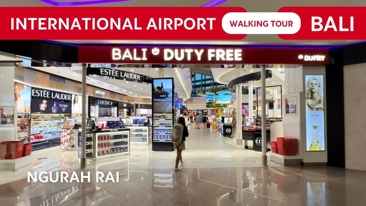 International BALI AIRPORT 🇮🇩 WALKING TOUR In Ngurah Rai international ...