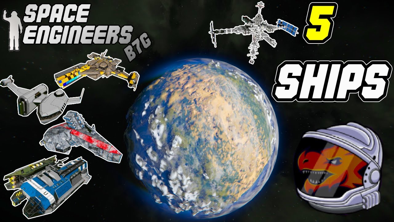 I review 5 asymmetrical ships - Space Engineers - Ship showcase ...