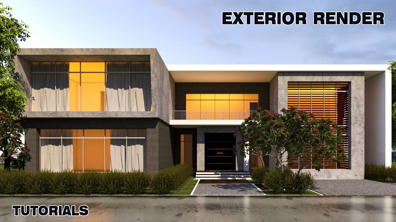 Sketchup Vray Exterior | Vray lighting tutorial - YouTube