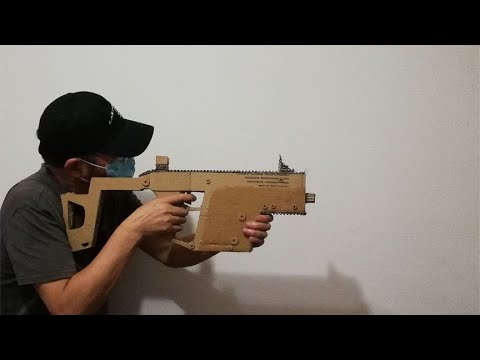 Use cardboard video to teach you to make toy "vector submachine gun ...