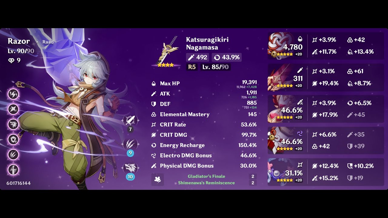 Genshin Impact Budget Cyno - C6 Razor Electro DPS (3.3) - YouTube