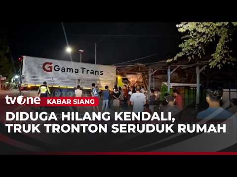 Truk Tronton Hantam Tiga Kendaraan dan Rumah Warga di Ngawi | Kabar Siang