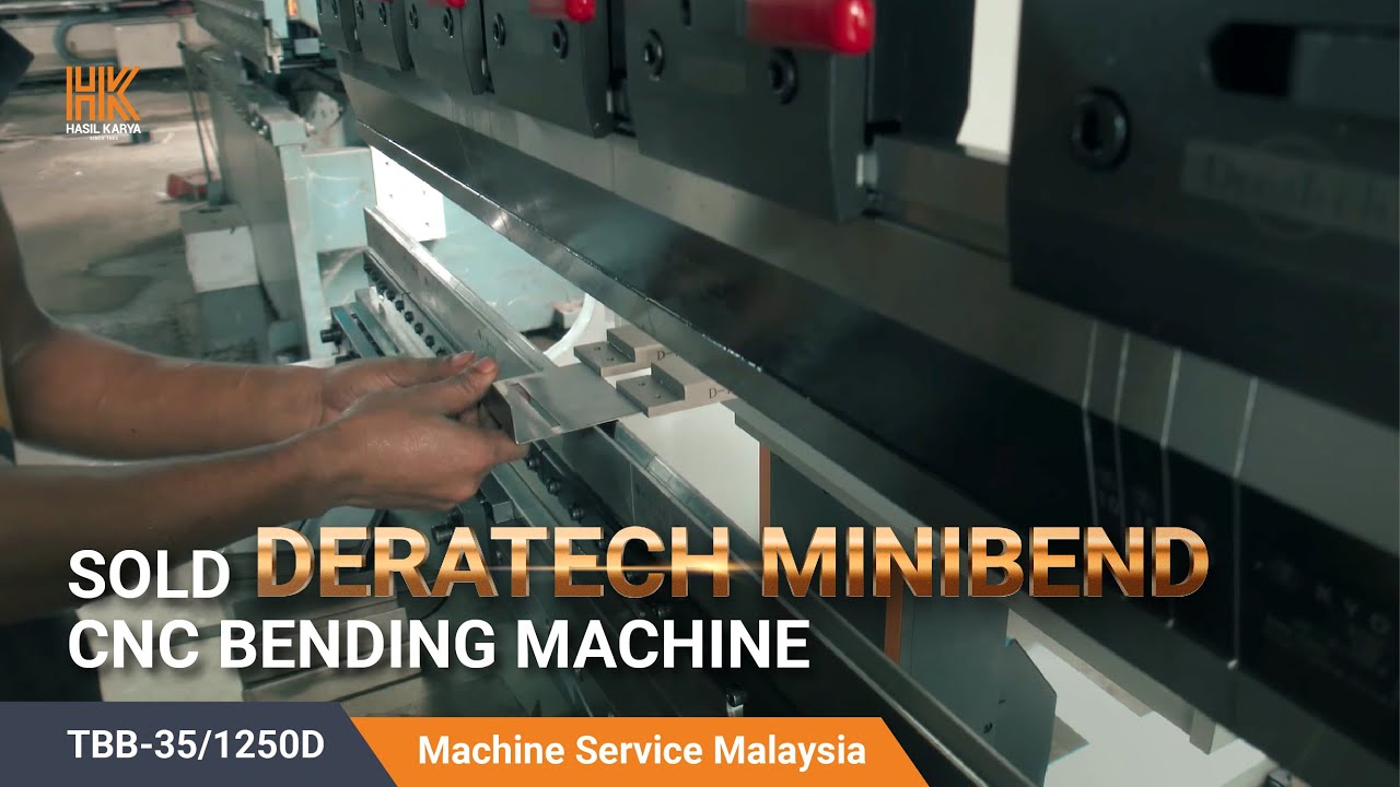 Sold Deratech MiniBend CNC Bending Machine, TBB-35/1250D | Machine Service Malaysia - YouTube