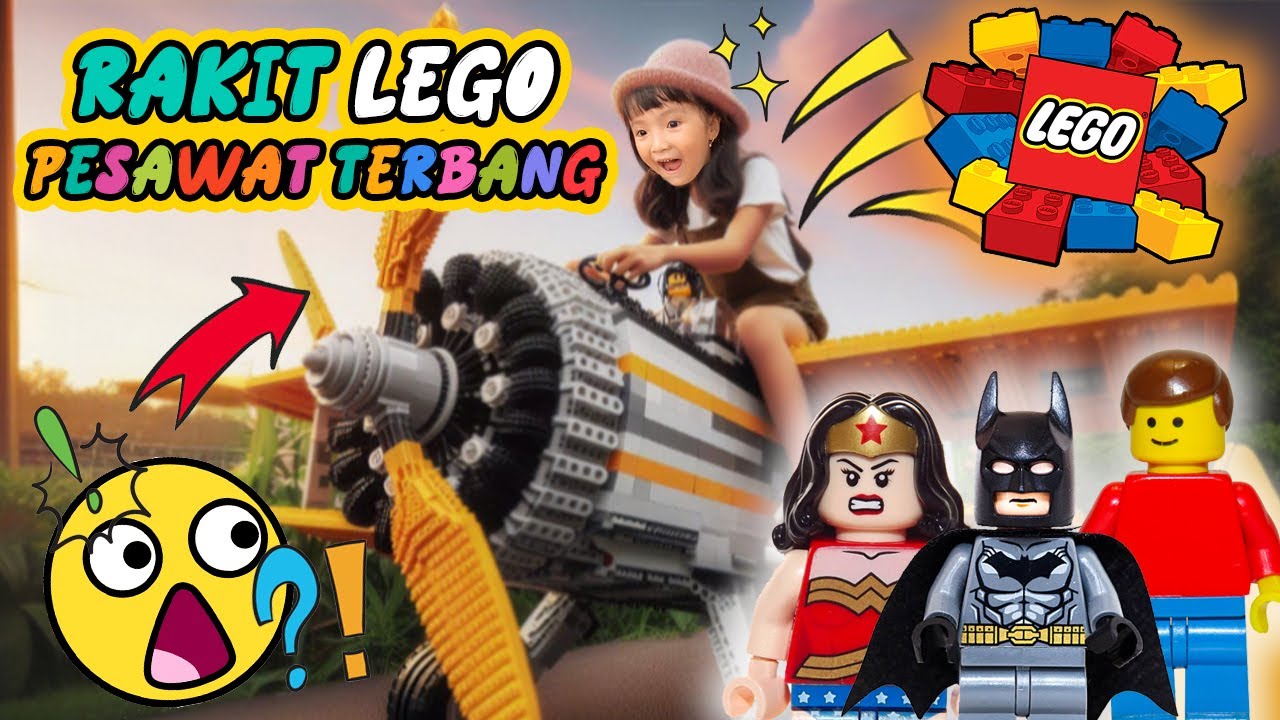 Rakit Lego Pesawat Terbang 🤩🛬 Malah Ancur😰 - YouTube