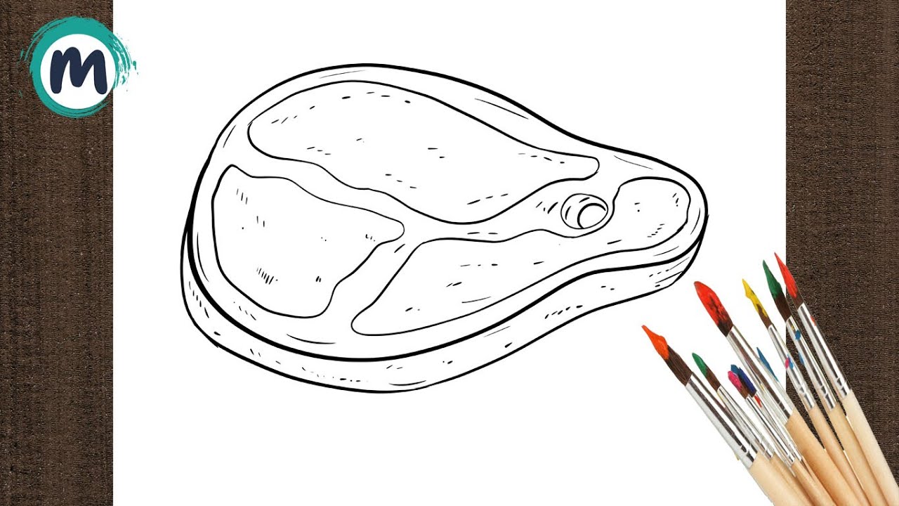 How to Draw Beef Steak - YouTube