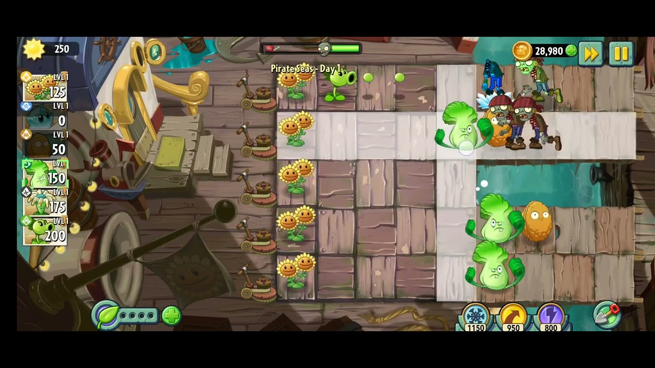PVZ 2 - Pirate Seas - Day 1 | Plants vs Zombies 2 - YouTube