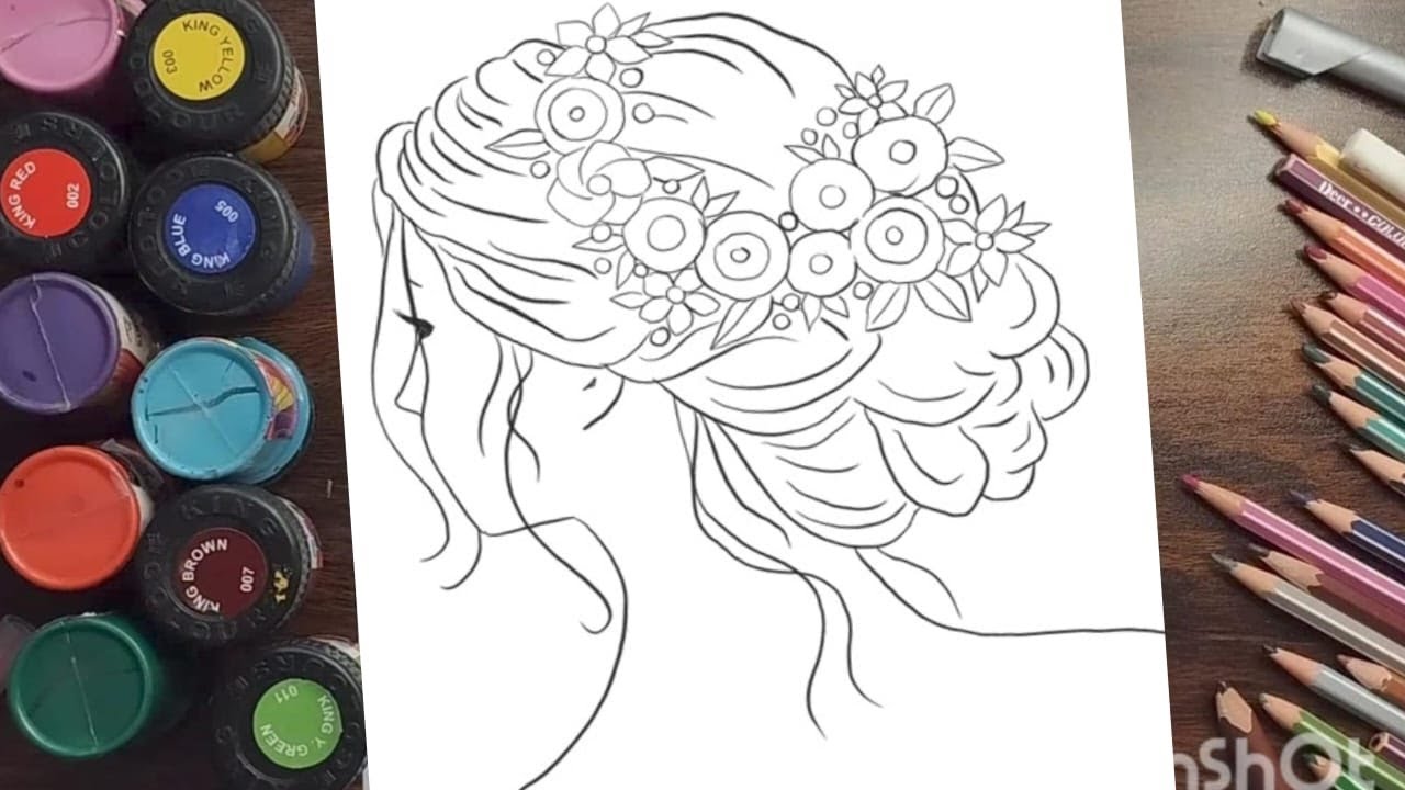 Coloring Hide Face with Flower || Step by Step coloring Tutorial ...