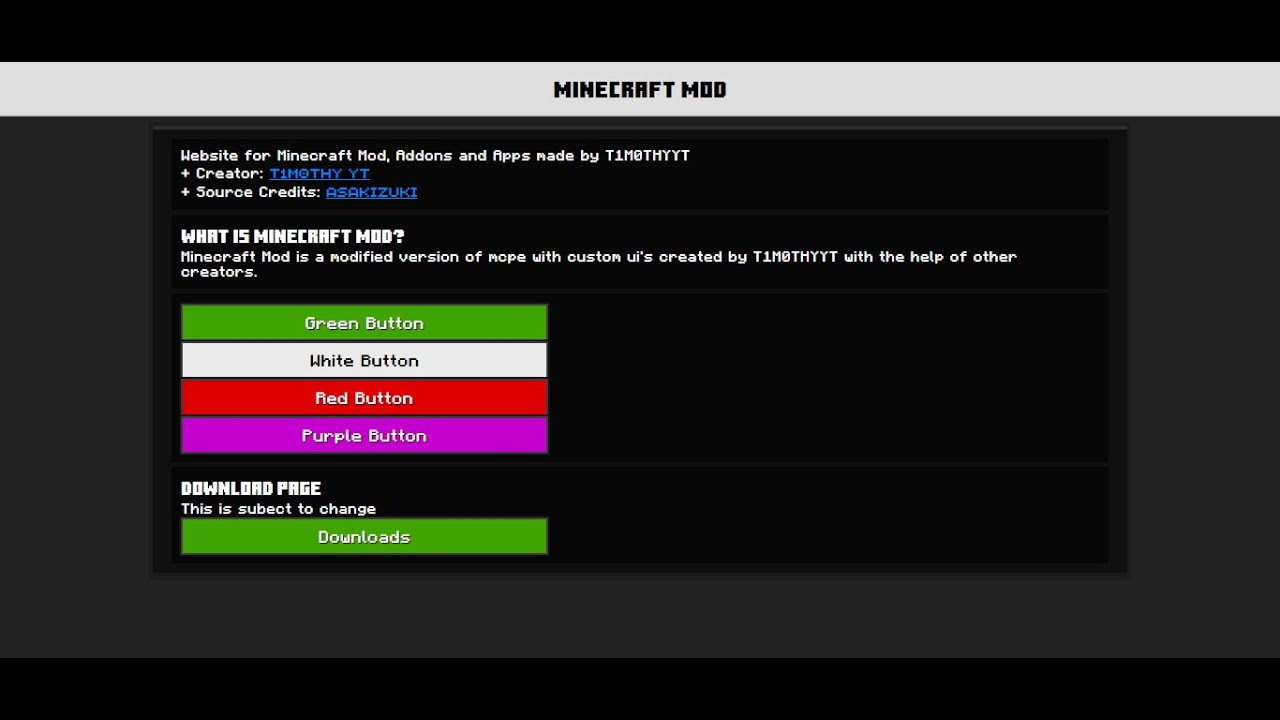 Minecraft Mod website redesign. - YouTube
