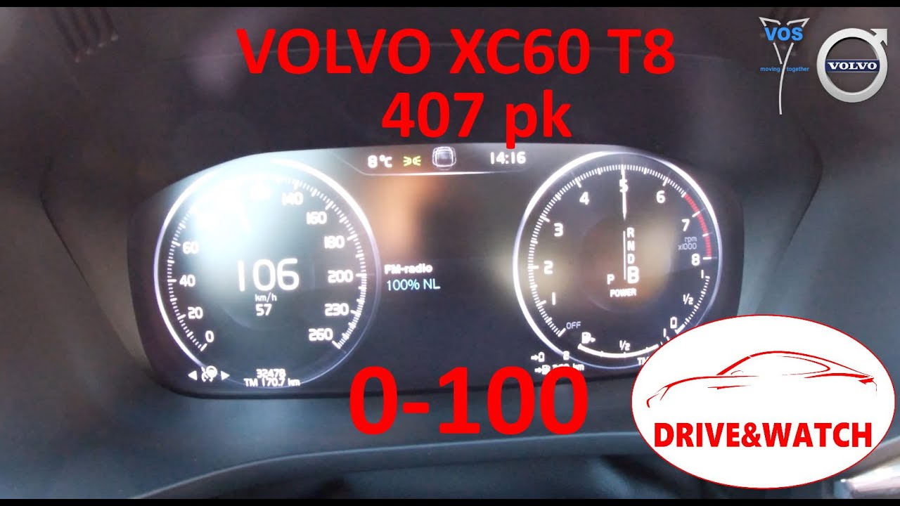 VOLVO XC60 T8 Acceleration 0-100 km/h // 407 pk // Drive and Watch ...