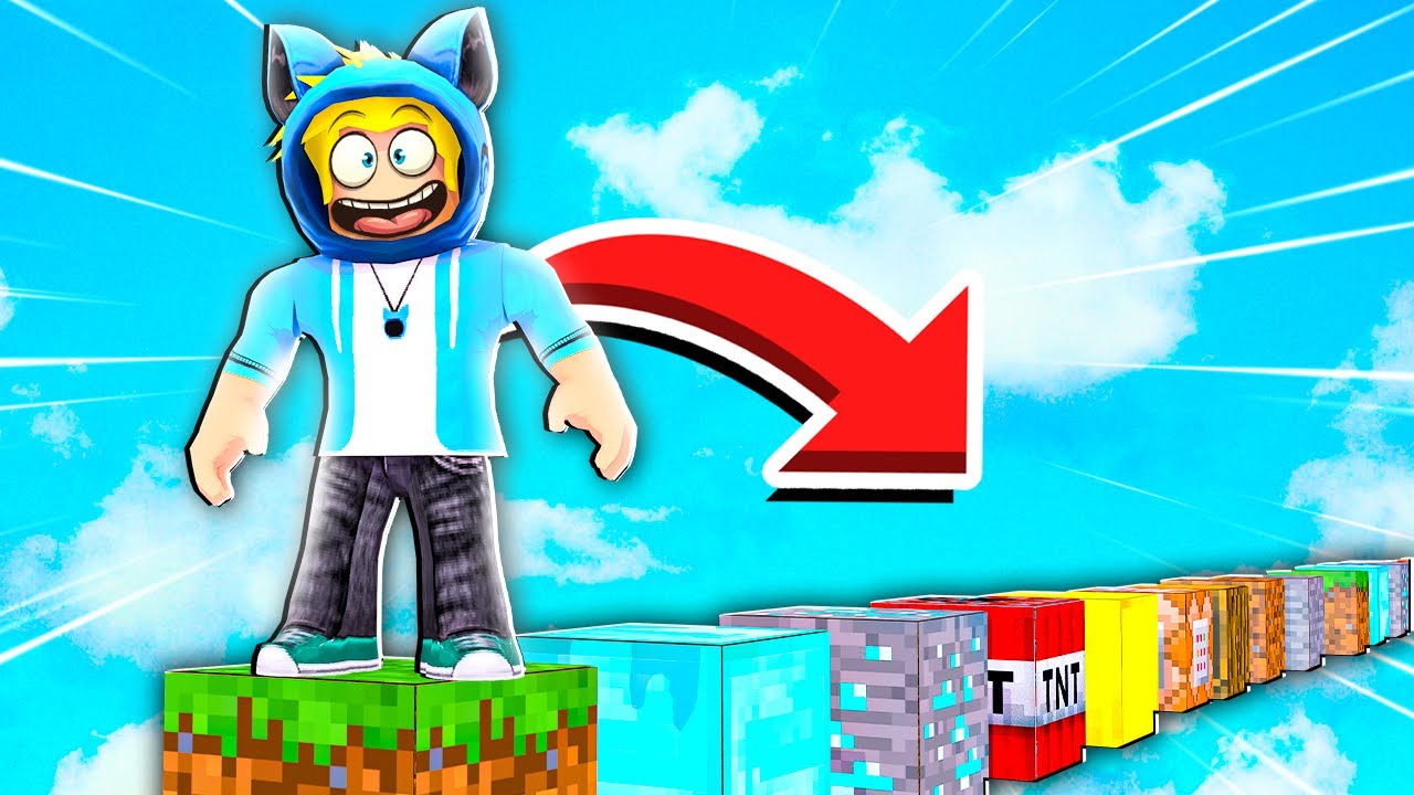 SKOCZYŁEM PO KAŻDYM BLOKU MINECRAFT W ROBLOX! - YouTube