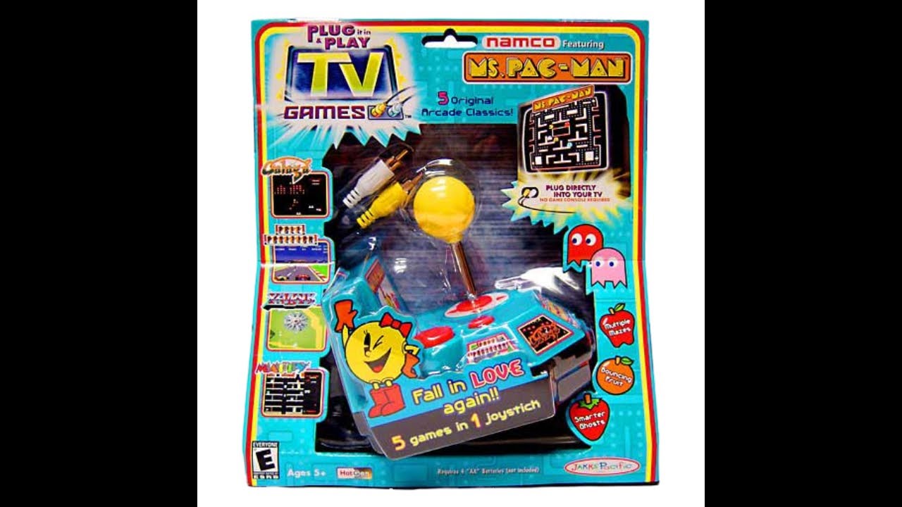 Namco Featuring Ms. Pac-Man (Plug N' Play, 2004) - gameplay - YouTube