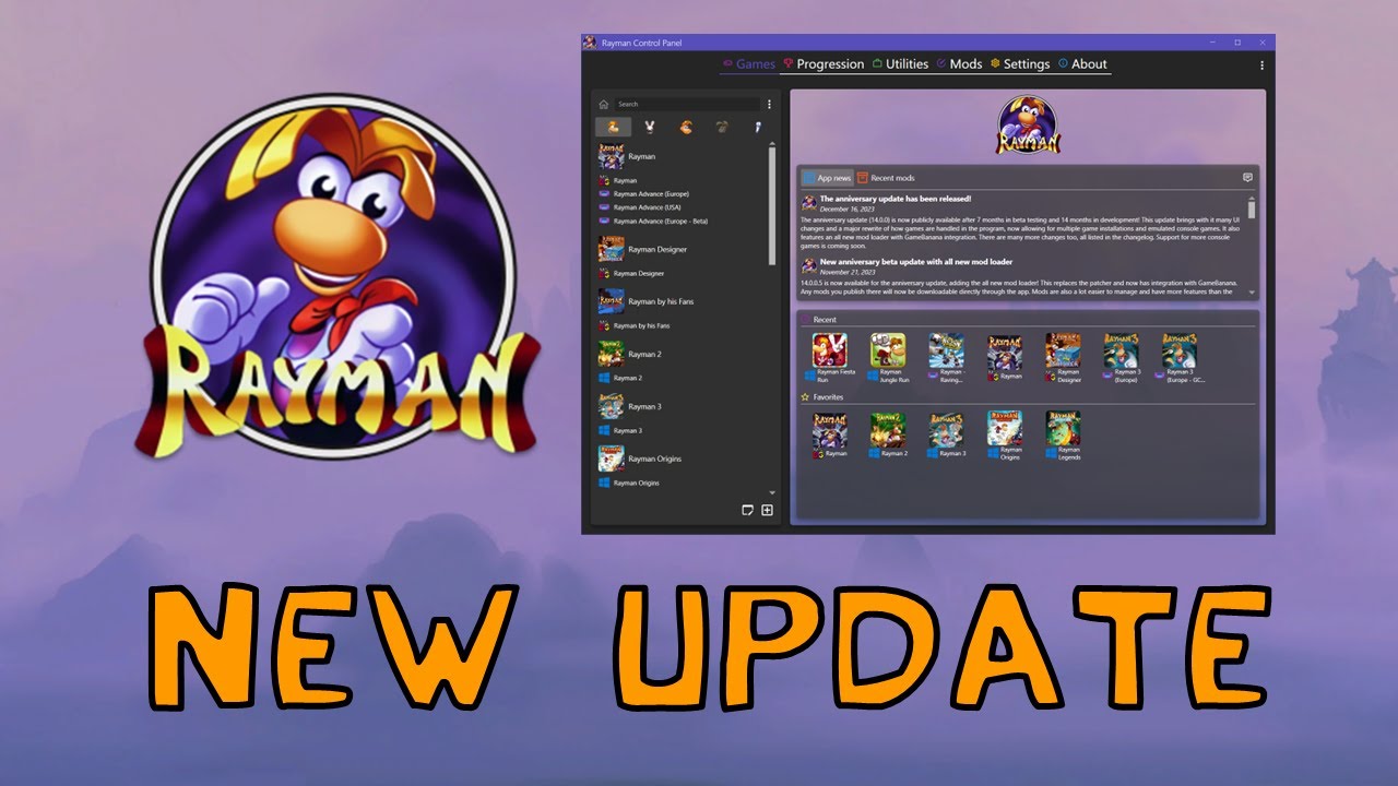Rayman Control Panel - Anniversary Update Launch Trailer - YouTube