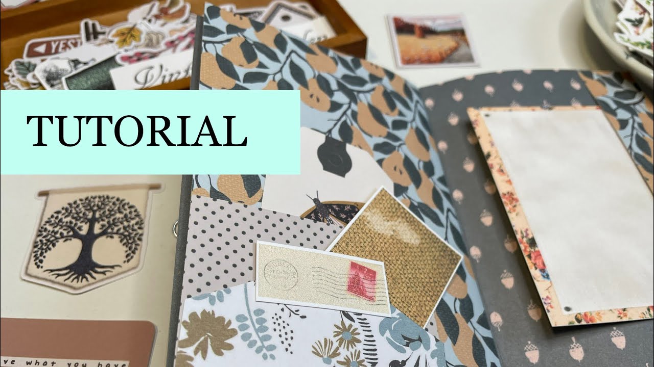 TUTORIAL Mini Album / Journal - 2 Page Wonder - No Sew- Fancy Pants ...