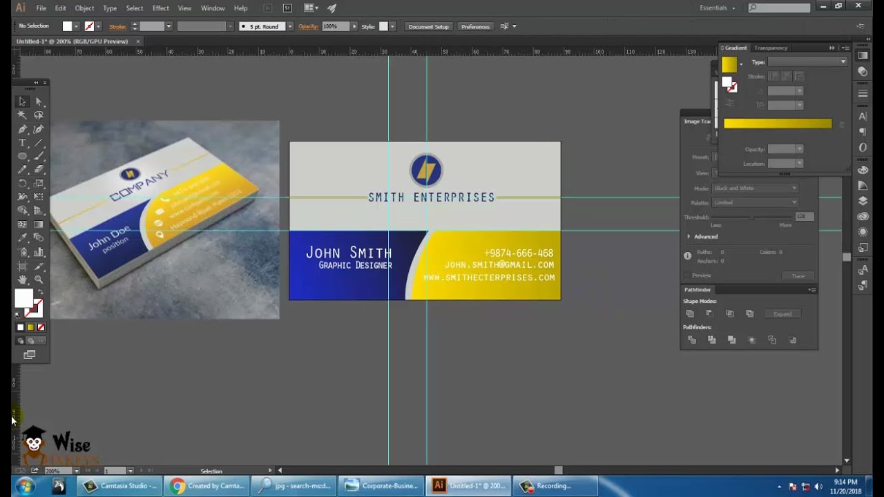 Creating a Visiting Card in Illustrator. ( For Graphics enthusiast ...