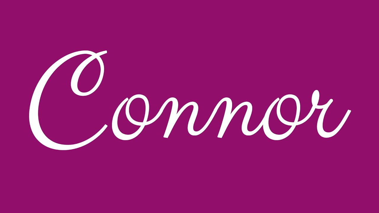 Learn how to Sign the Name Connor Stylishly in Cursive Writing - YouTube
