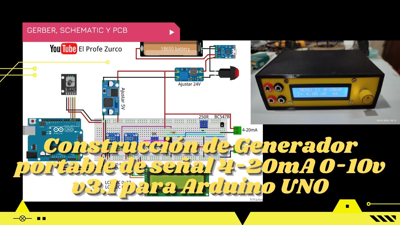 ⚡ Construcción de Generador portable de señal 4-20mA 0-10v v3.1 para ...