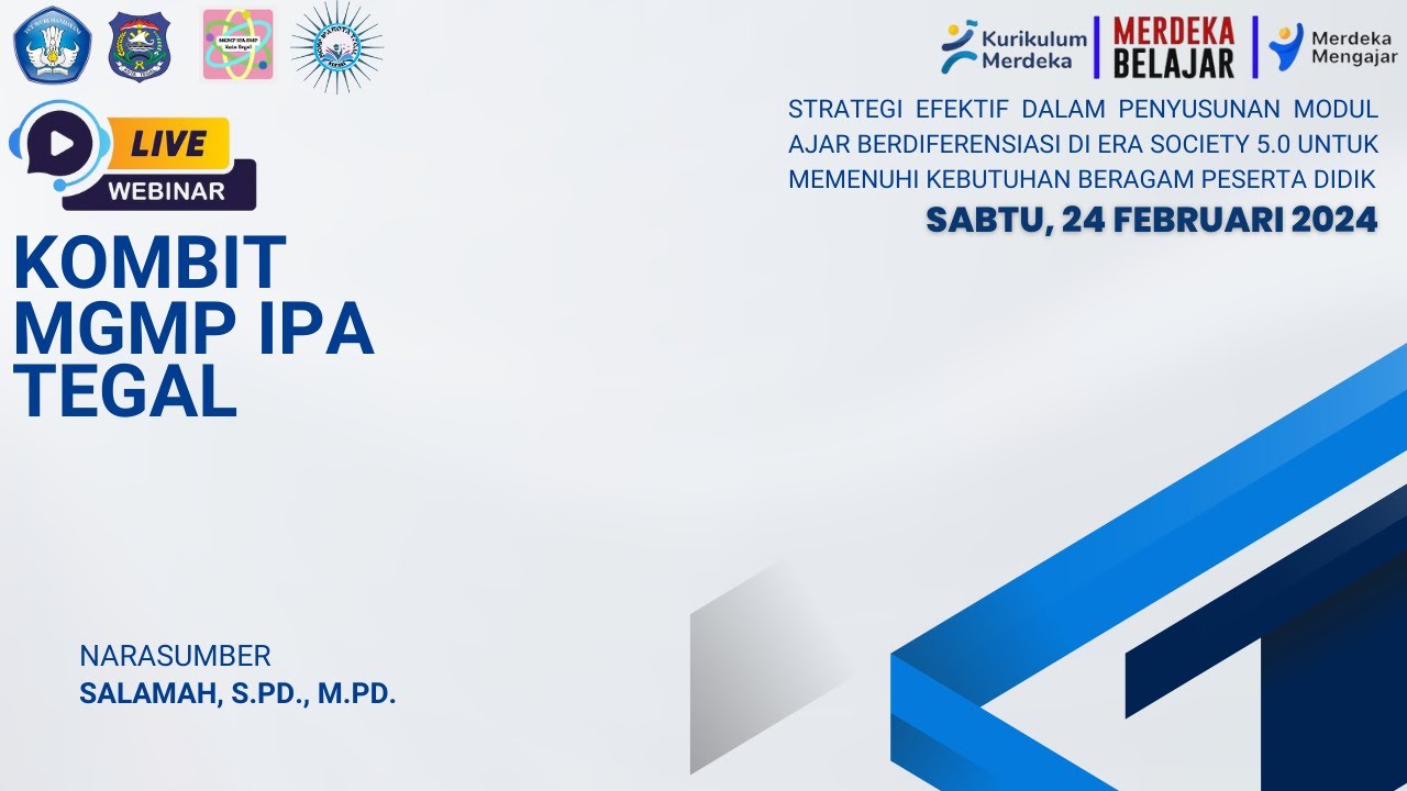 Webinar Seri 2 Kombit MGMP Kota Tegal - YouTube