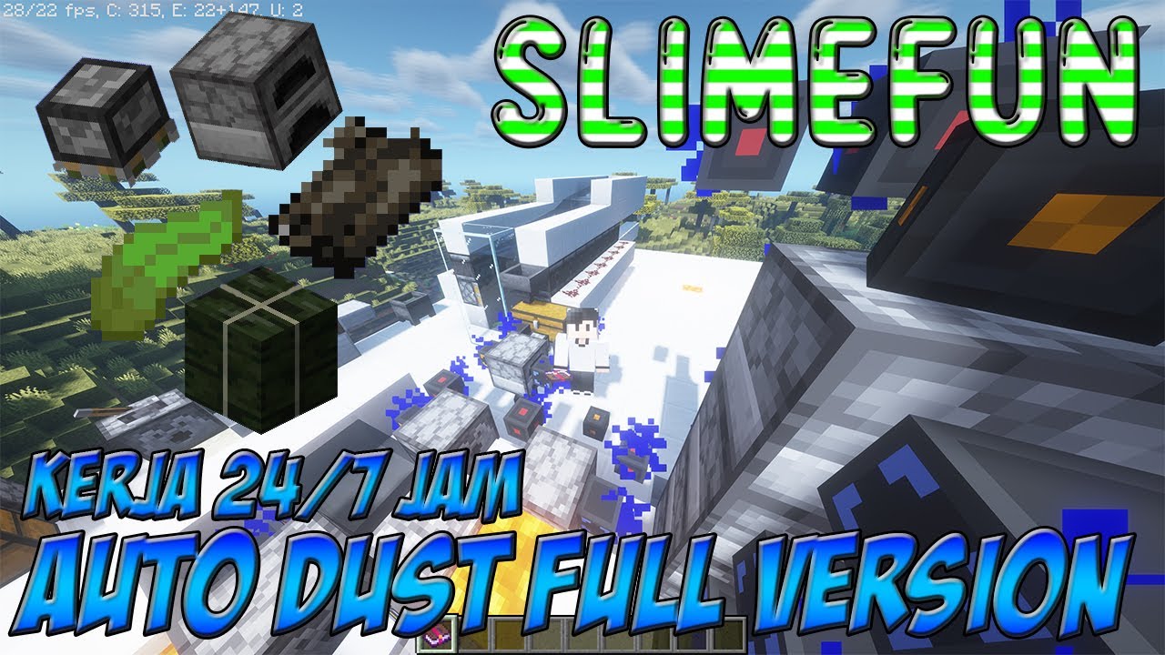AUTO DUST VERSI LENGKAP - MINECRAFT SLIMEFUN TUTORIAL INDONESIA PART 10 - YouTube