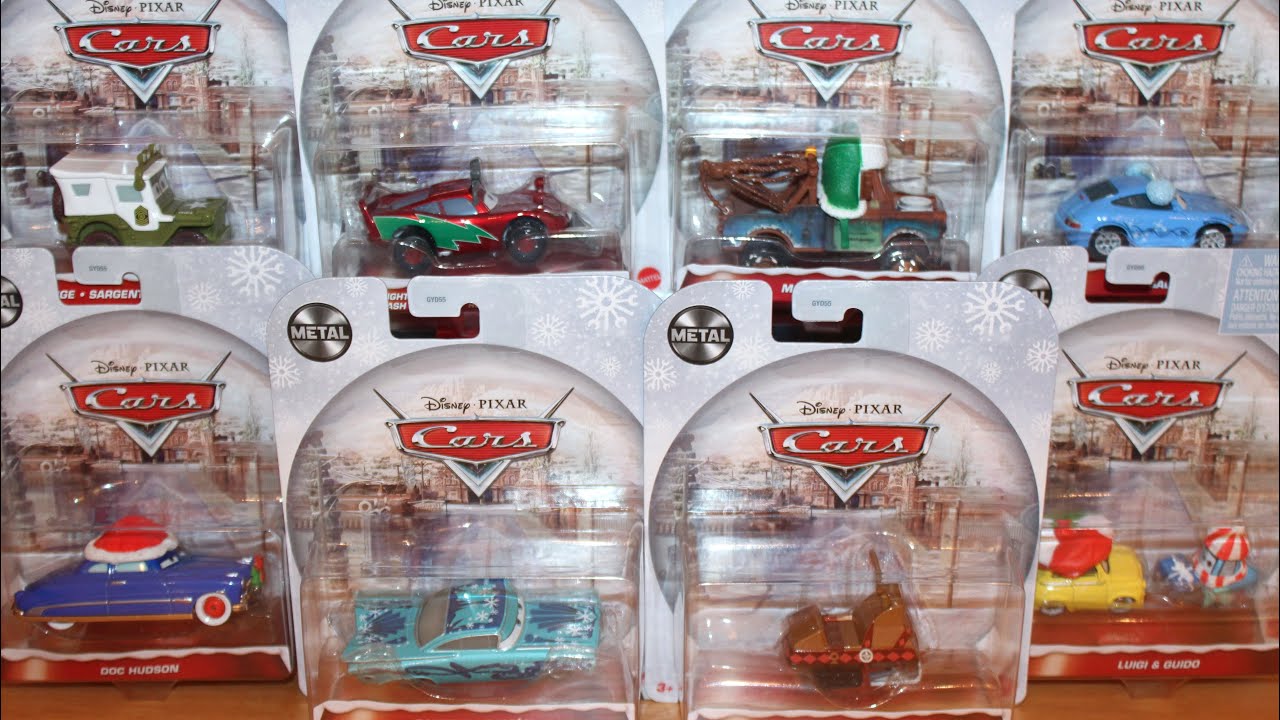 Mattel Disney Cars Wintertime Cruisers Christmas Unboxing Snowmobile ...