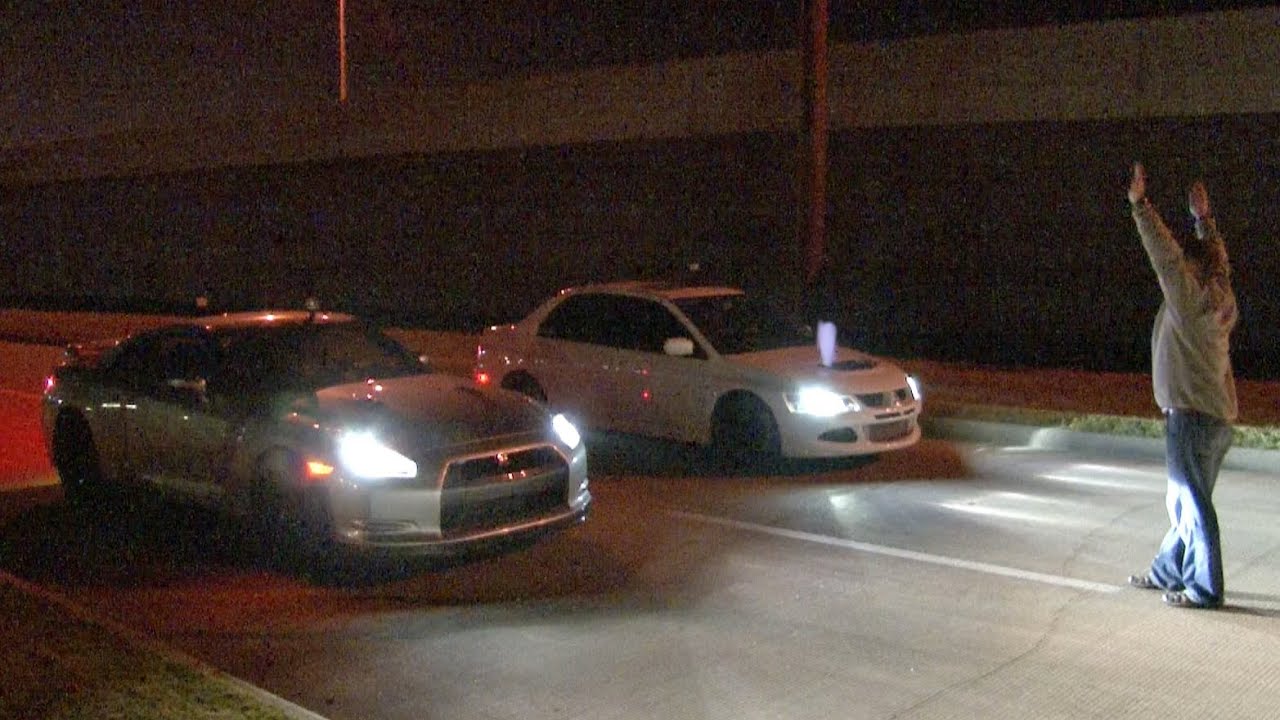 TX2K13 STREETS - DIG RACE!? - 870hp Evo IX vs 915hp GT-R - YouTube