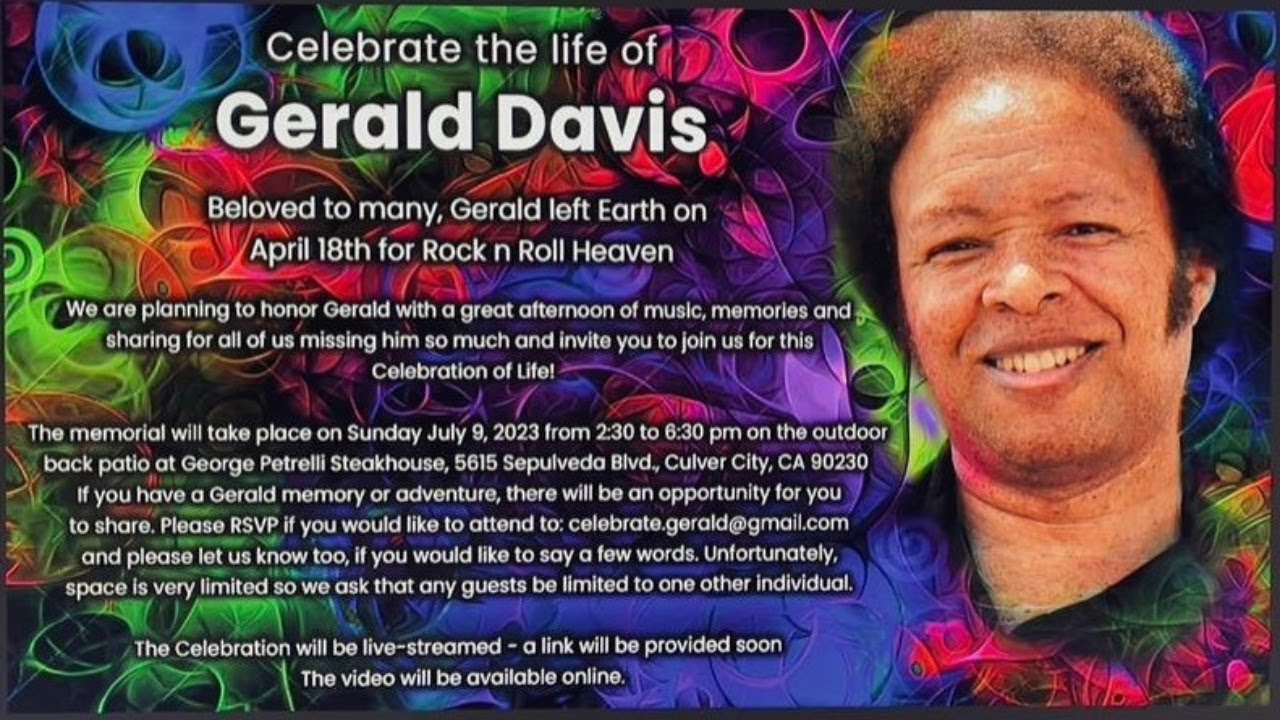 Gerald Davis Celebration of Life - YouTube