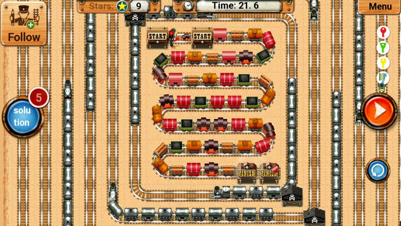 Rail Maze 2 Long Train Gameplay - Train Puzzle Game - Android Gameplay ...