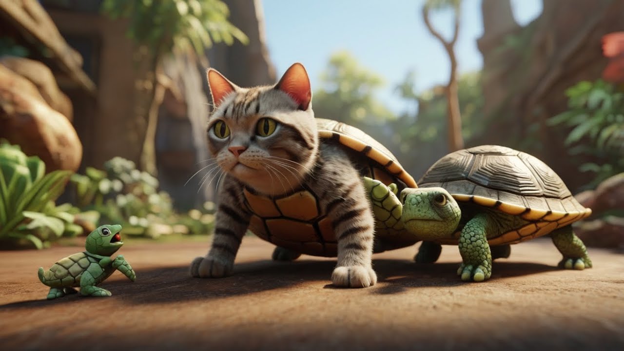 Cat Tortoise 🐢 He turned into a Tortoise Why did this happen?👀 # ...