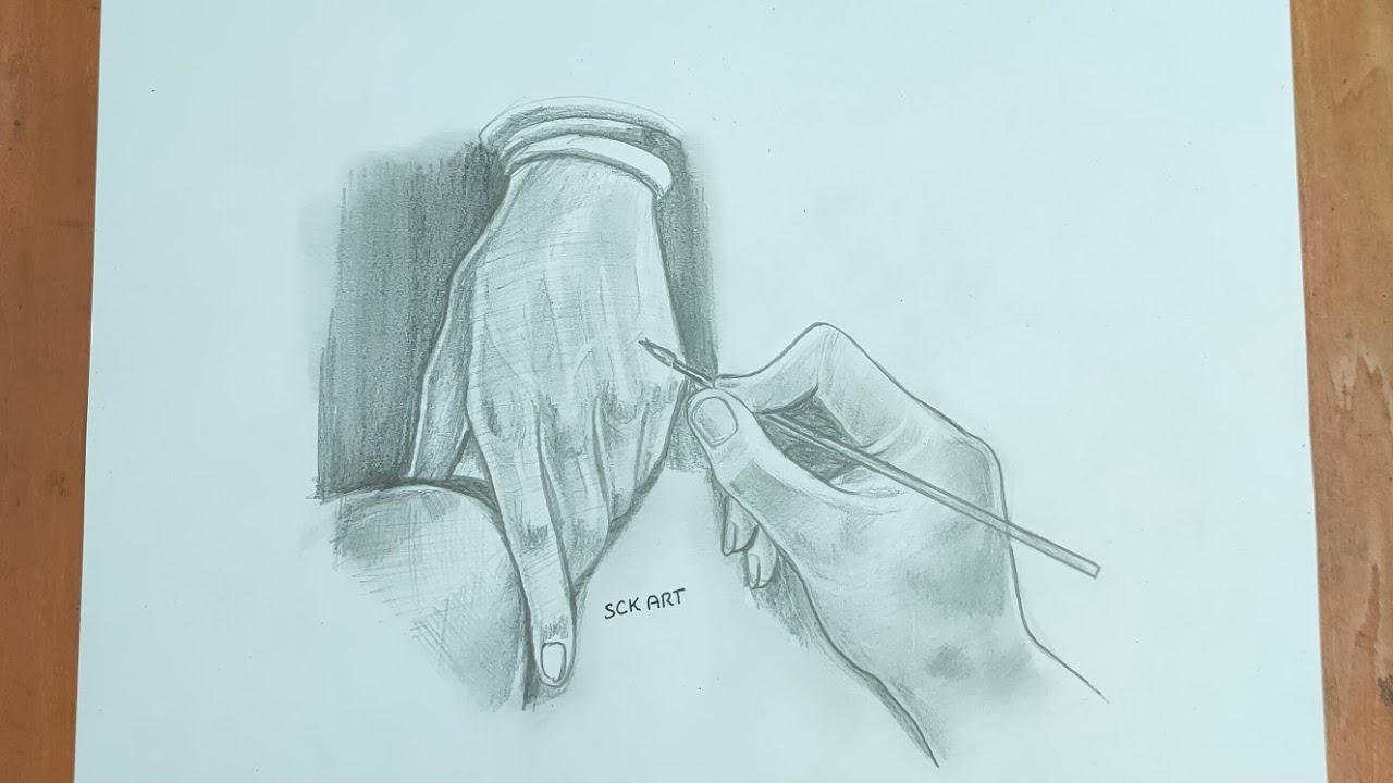 Pencil Art technique and pencil shade of hands - YouTube