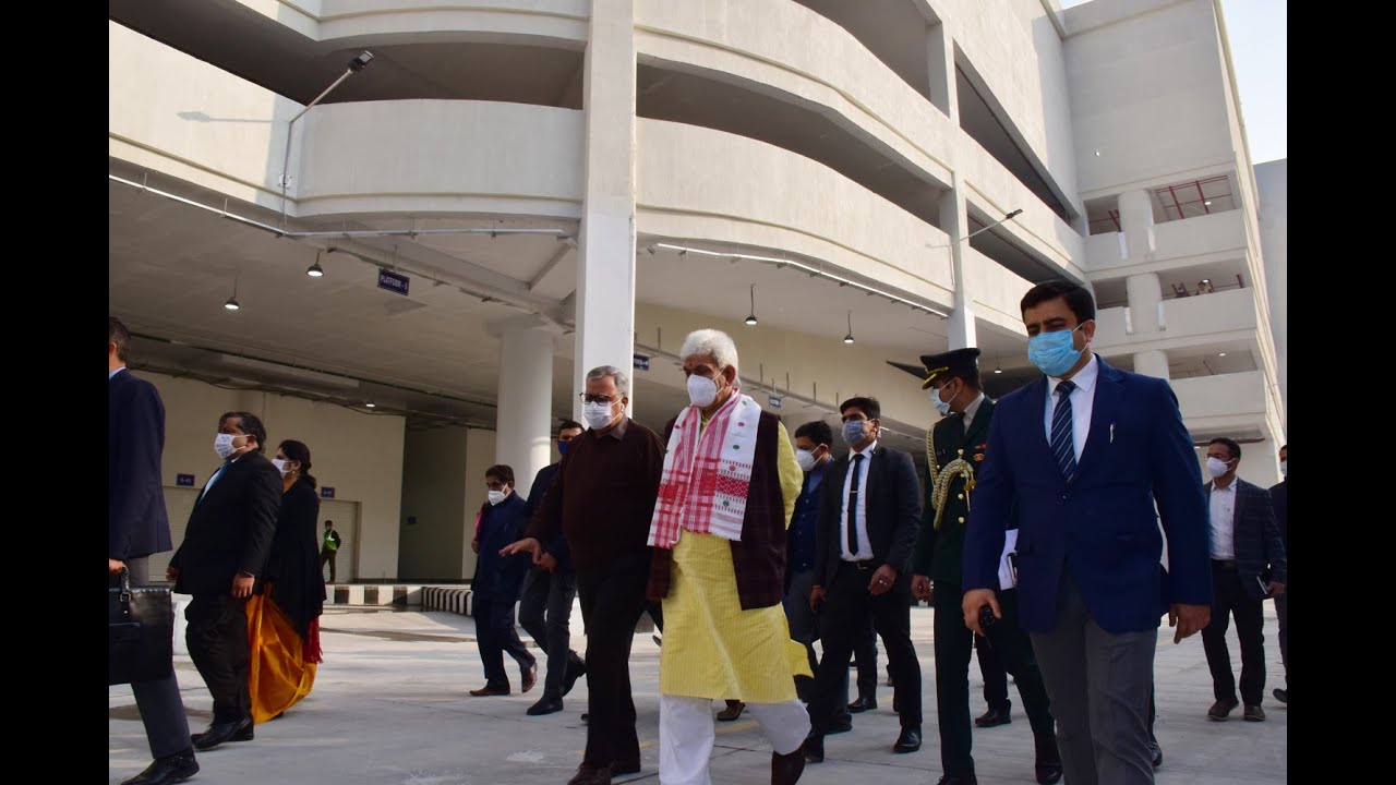 Lt Gov inaugurates General Bus Stand Jammu, Multilevel Car Parking cum ...